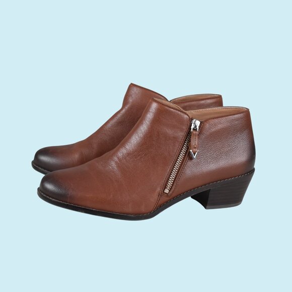 Vionic | Shoes | Vionic Jolene Ankle Boots Womens Size 1 Brown Leather ...